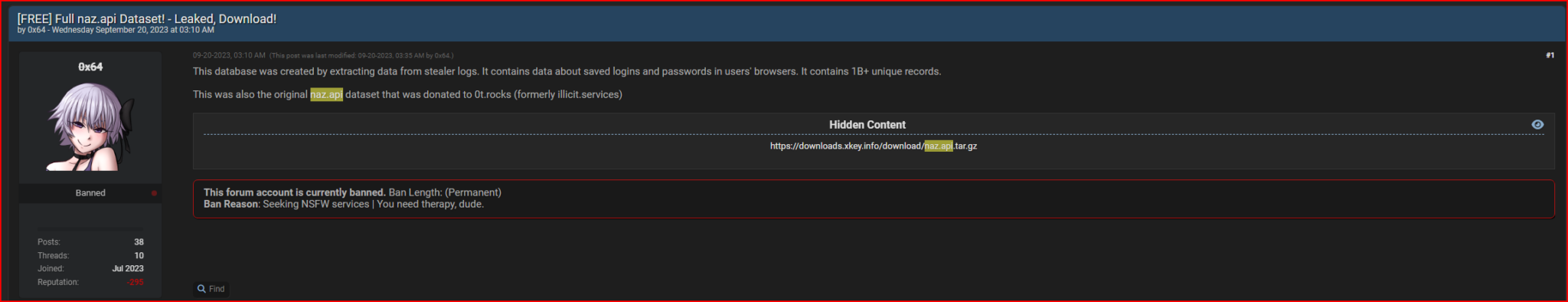 Inside the Massive Naz.API Credential Stuffing List - The Data Breach Times